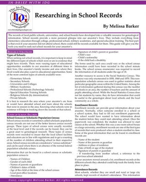 New Resource for “Researching School Records” Now Available | Jen Alford